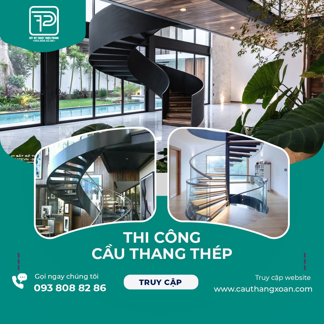 Cách xây cầu thang xoắn và những lưu ý trong thiết kế cầu thang